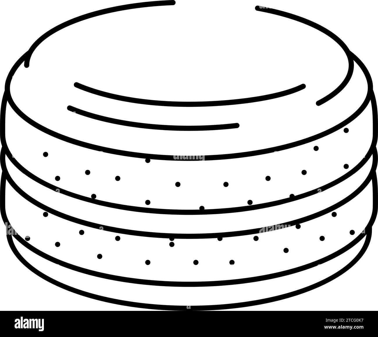french macarons cooking line icon vector illustration Stock Vector ...