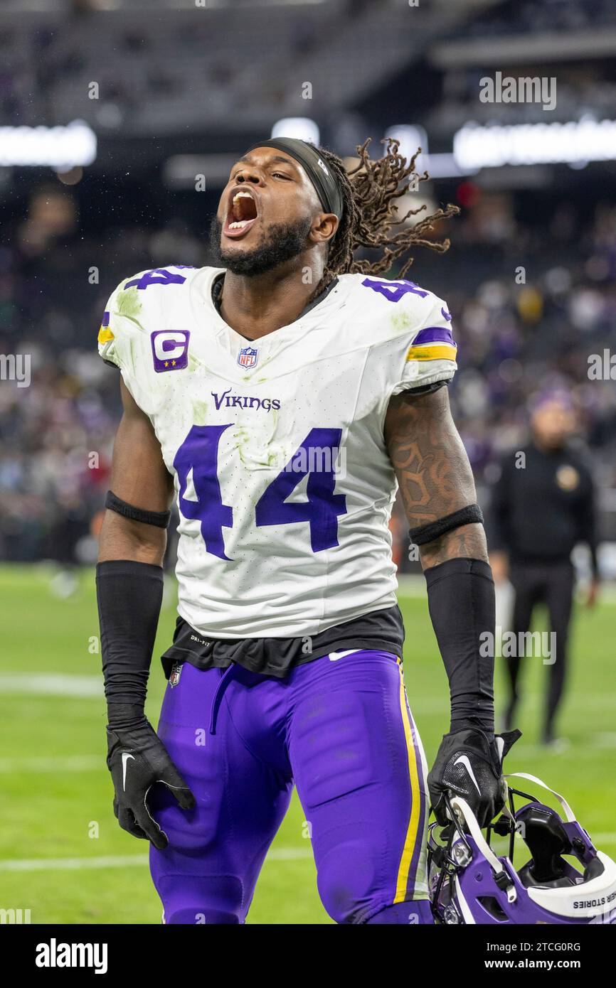 Minnesota Vikings safety Josh Metellus (44) yells after the Vikings ...
