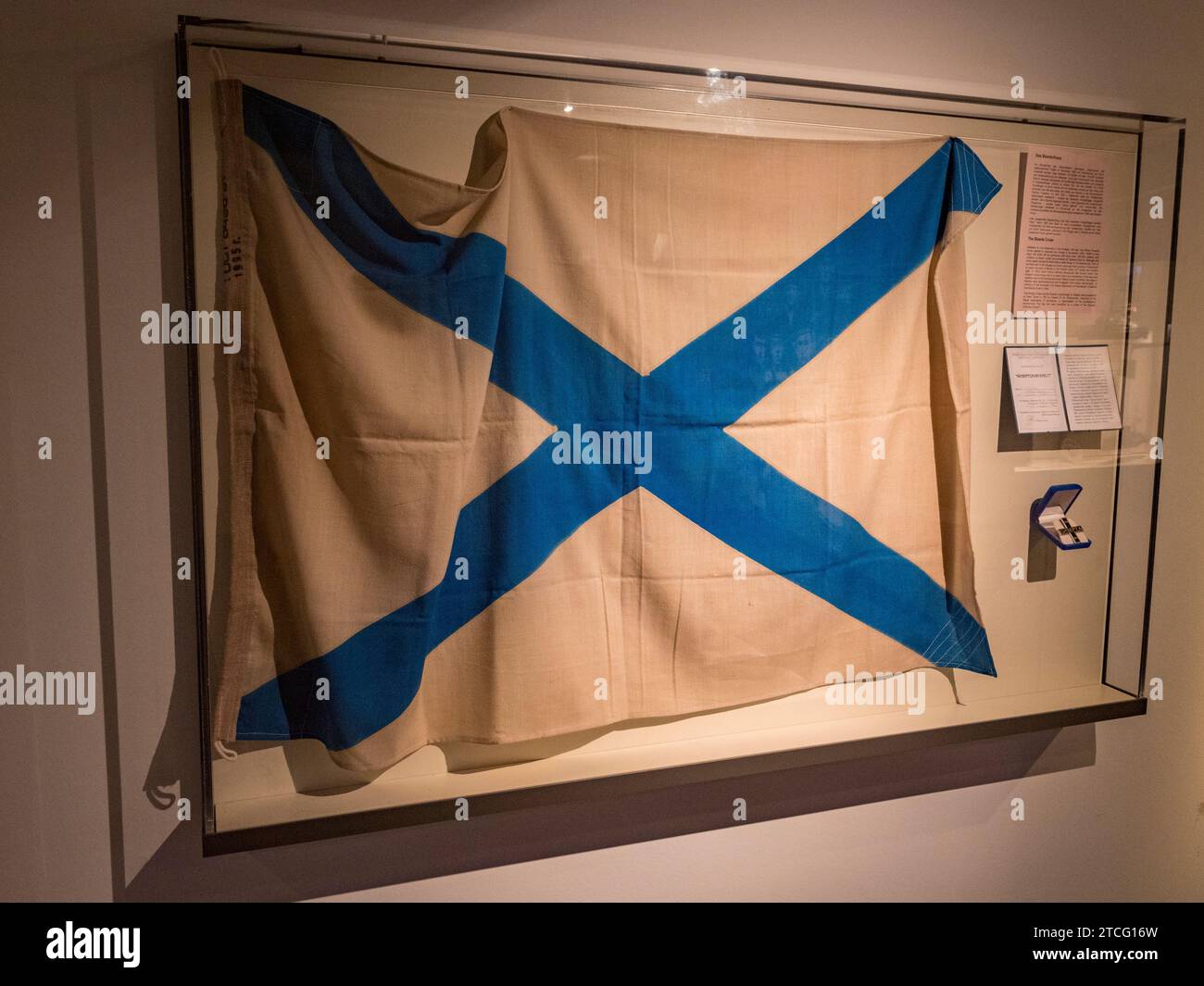 The ensign of the Russian navy (flag) in the International Maritime ...