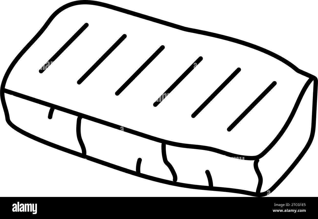 halloumi cheese greek cuisine line icon vector illustration Stock ...