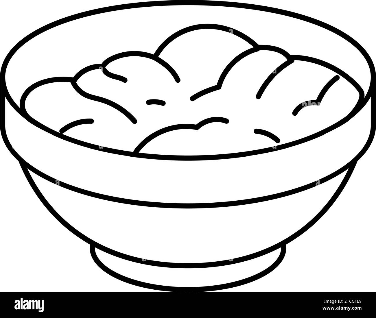 greek yogurt cuisine line icon vector illustration Stock Vector Image ...