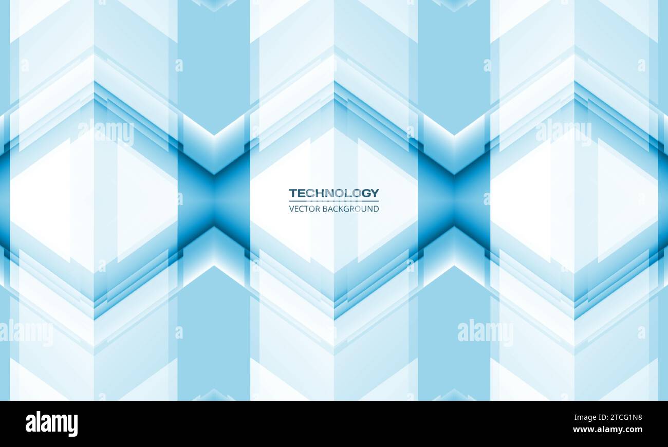 Blue 3D geometric abstract technology background with rhombus frames ...