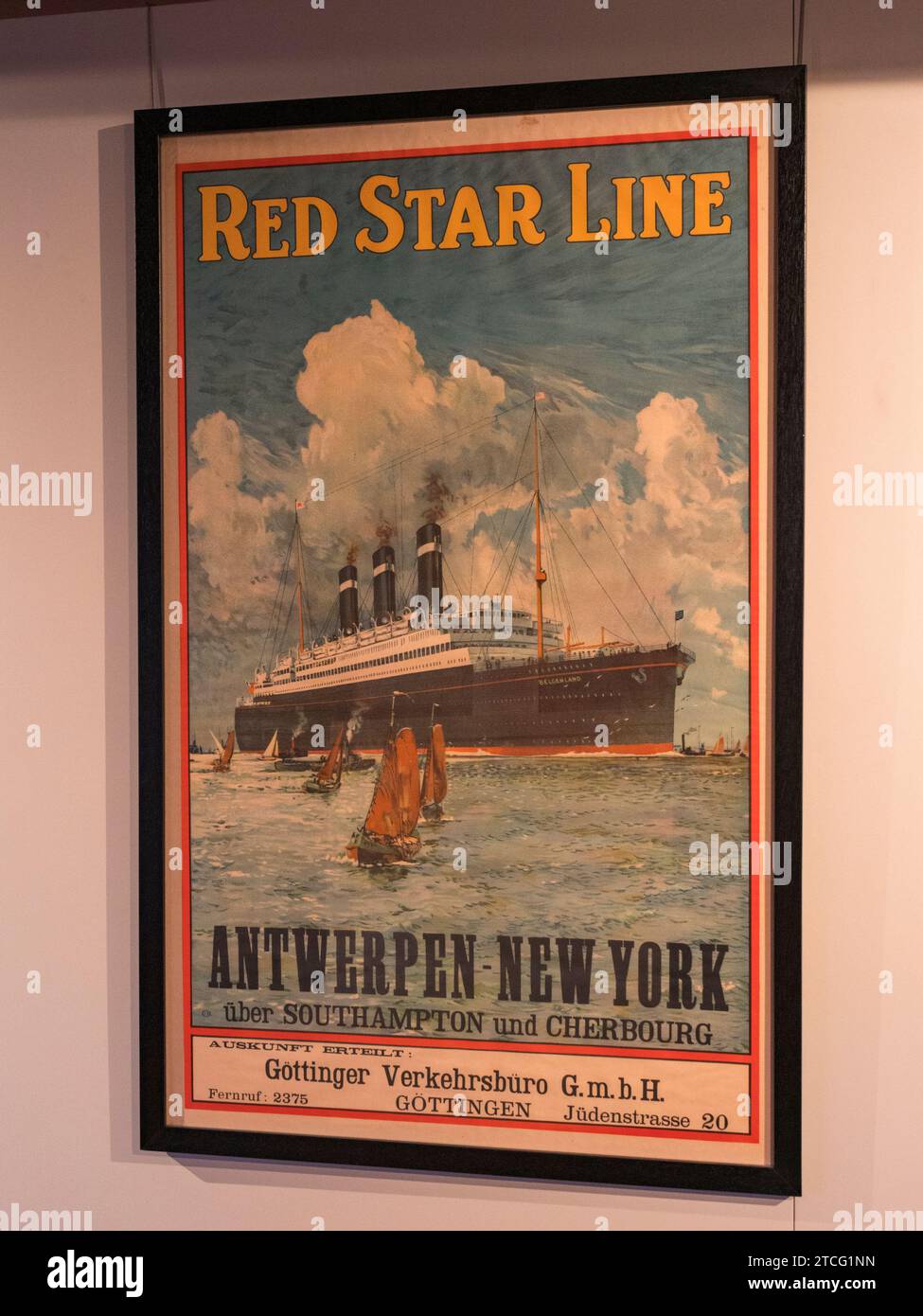 Red star line poster hi-res stock photography and images - Alamy