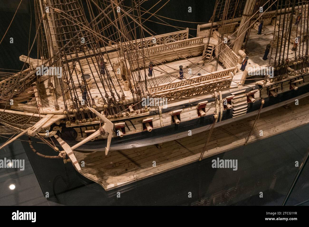 Ivory model of the "Charles W. Morgan" (1841) is the last of an ...