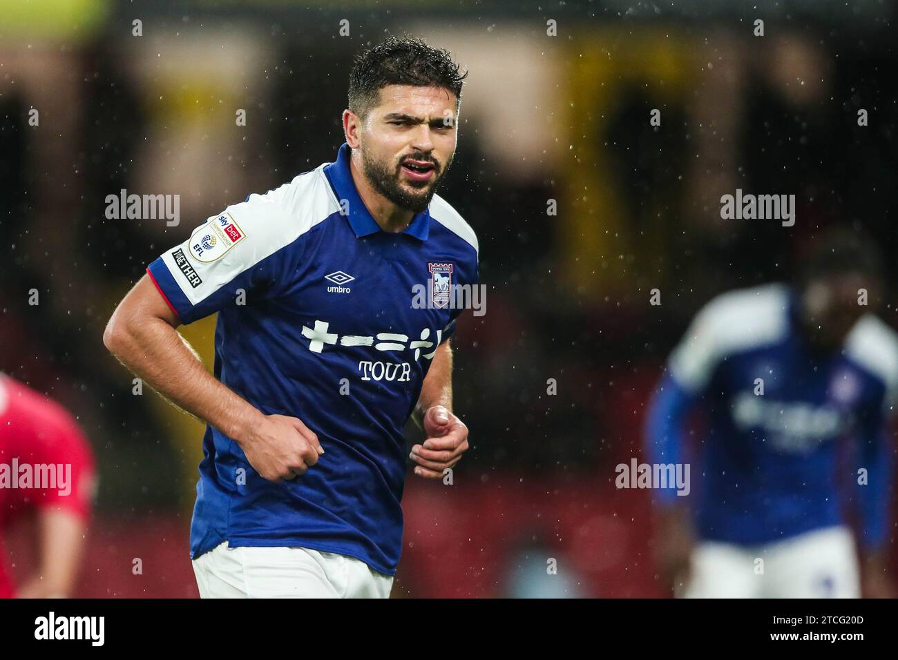 Watford, United Kingdom on 12 December 2023, Ipswich Town's Sam Morsy ...