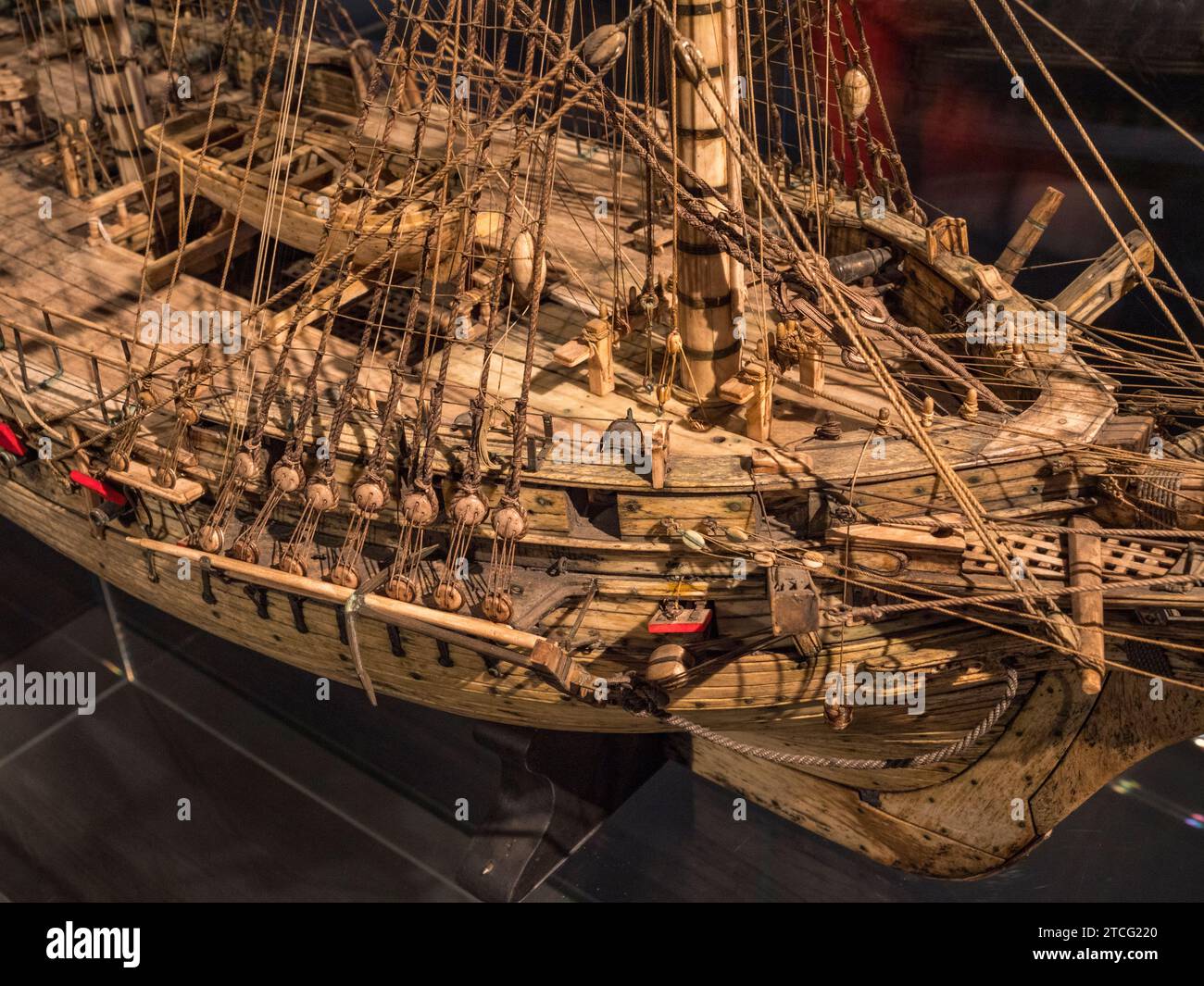 A bone ship model of International Maritime Museum in HafenCity ...