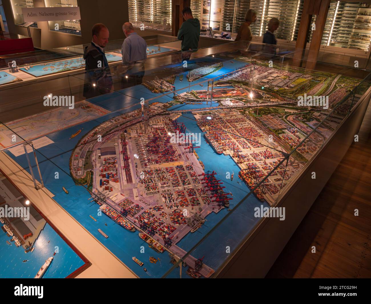 A 1:1250 diorama of just 1/3rd of the port of Hamburg, International ...