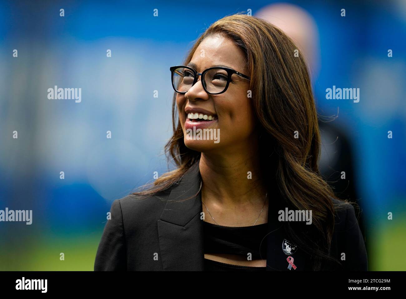 FILE - Las Vegas Raiders president Sandra Douglass Morgan looks on ...