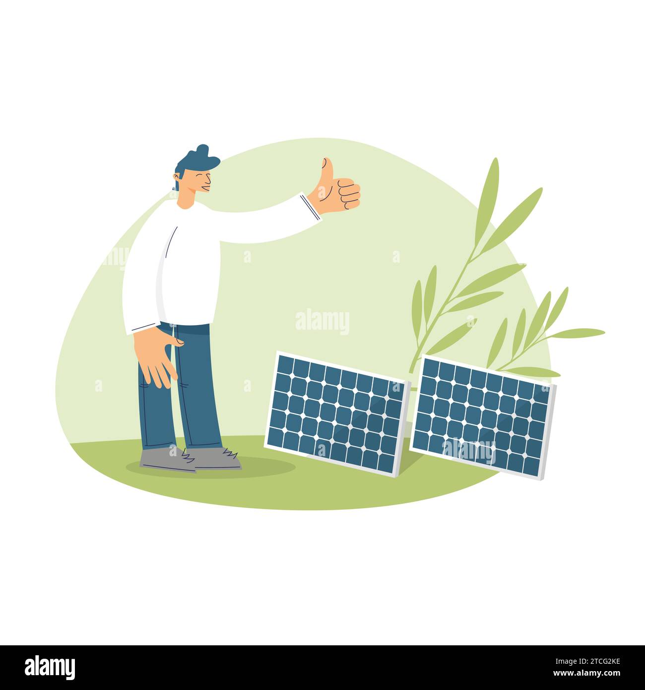 Alternative green clean energy. Eco friendly and sustainable industrial ...