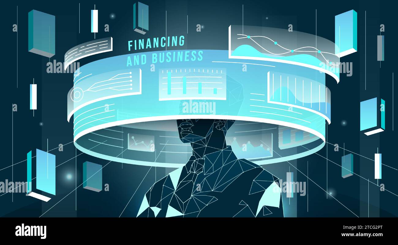 Abstract electronic businessman vector Stock Vector Image & Art - Alamy