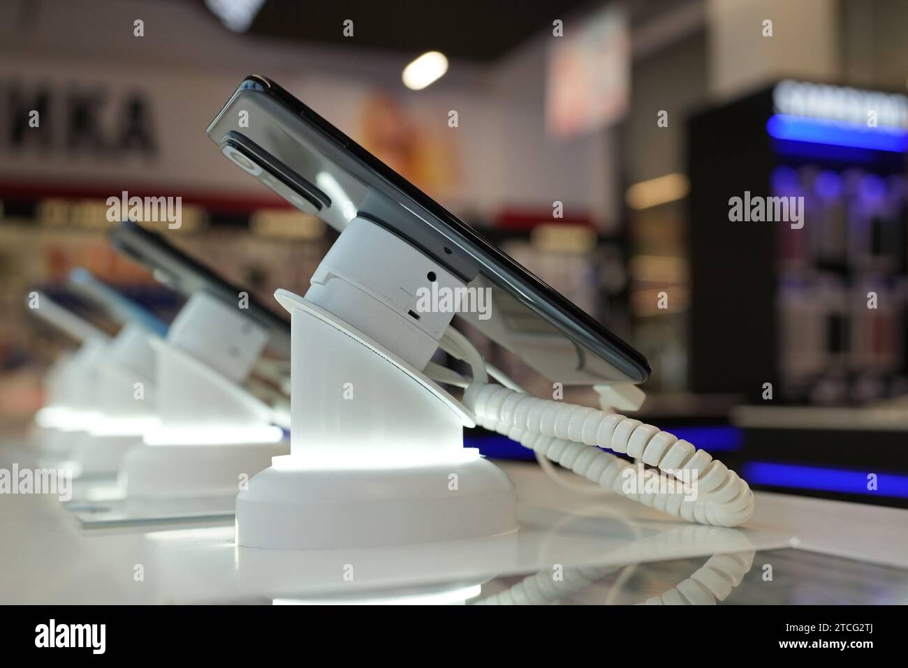 Smartphones is sold at mobile phones store Stock Photo - Alamy