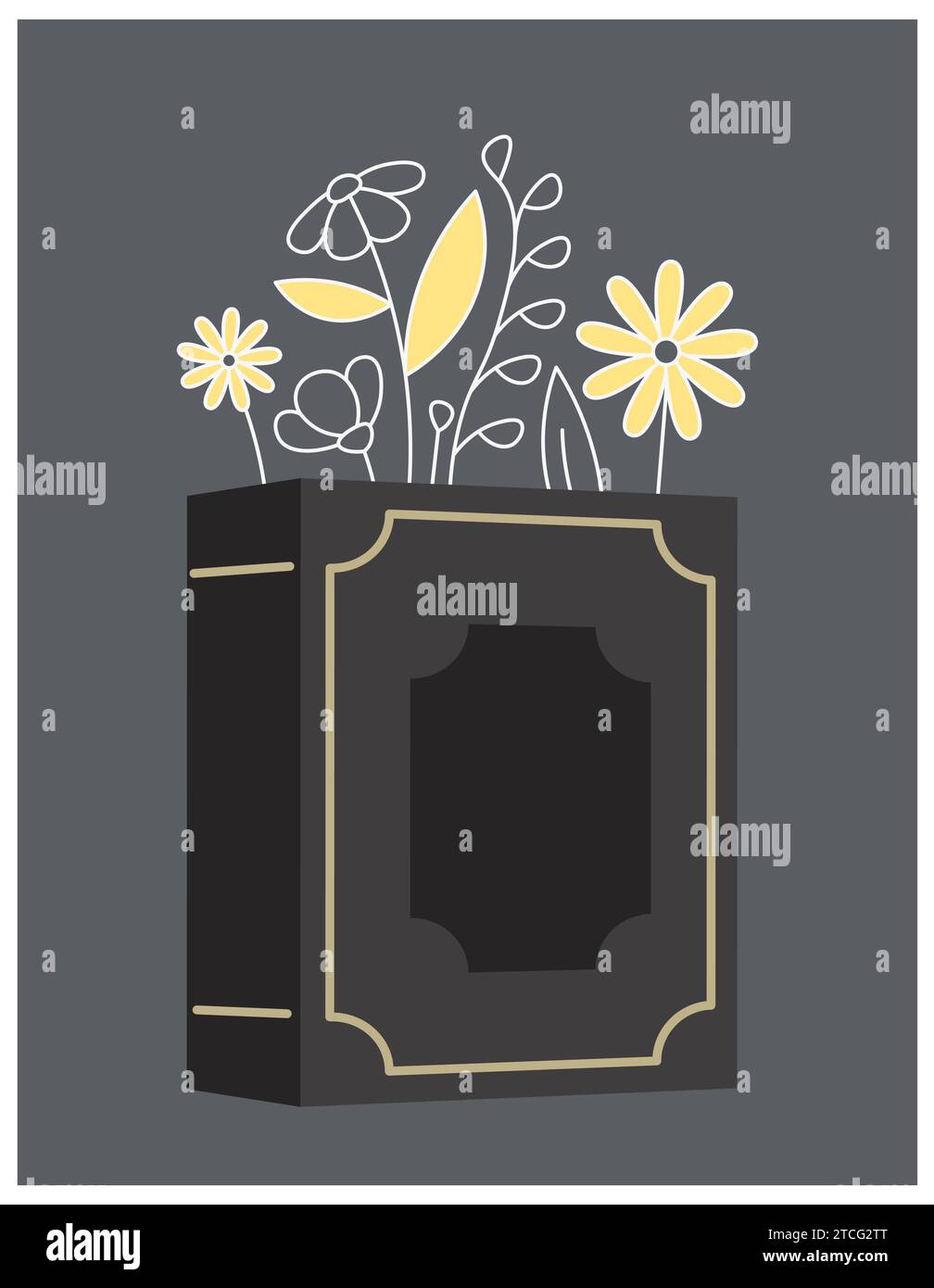 Beautiful book cover design flowers Stock Vector Images - Alamy