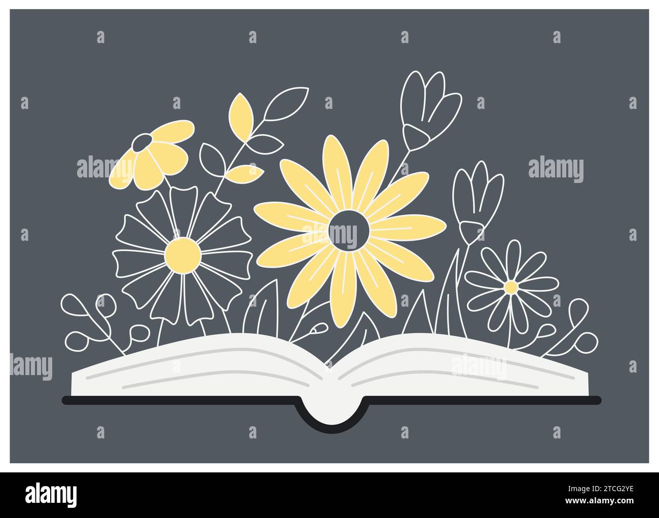 Book cover with flowers Cut Out Stock Images & Pictures - Alamy