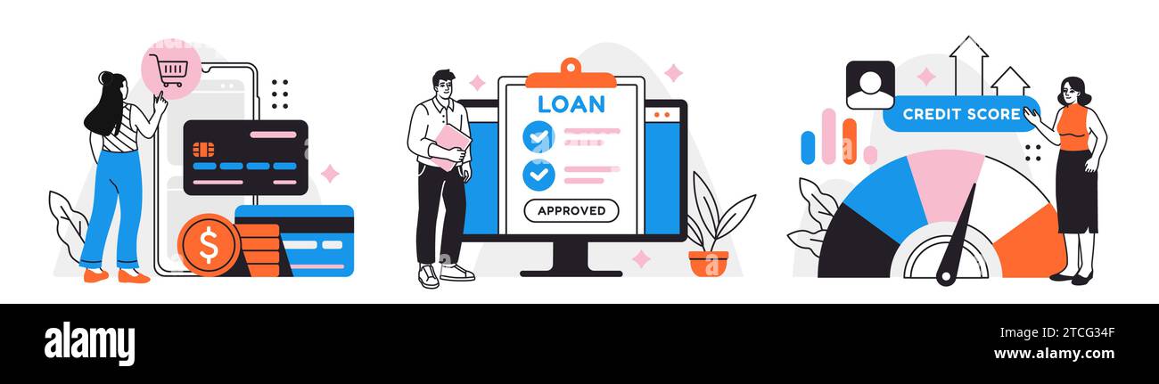 Credit score vector set Stock Vector Image & Art - Alamy