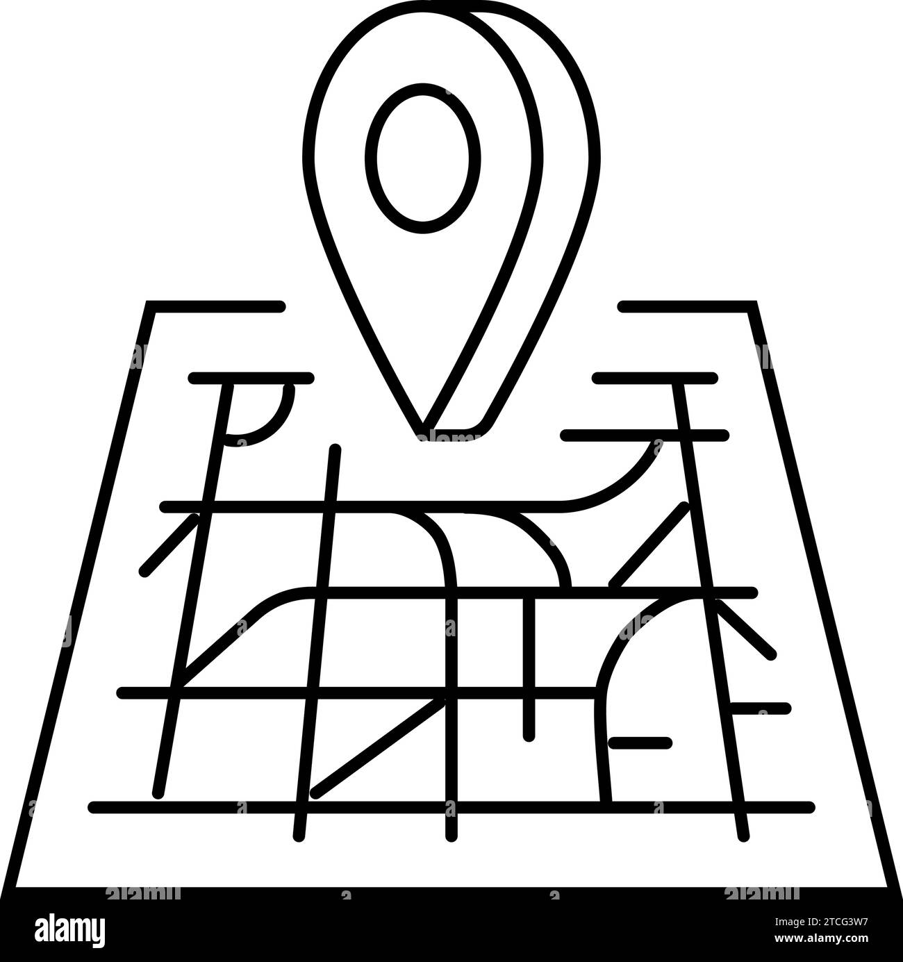 map pointer gps line icon vector illustration Stock Vector Image & Art ...