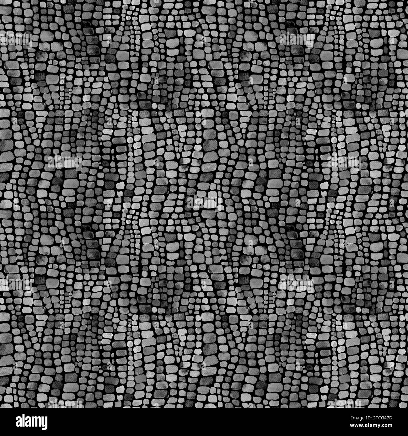 Abstract crocodile reptile scales black and white watercolor seamless ...
