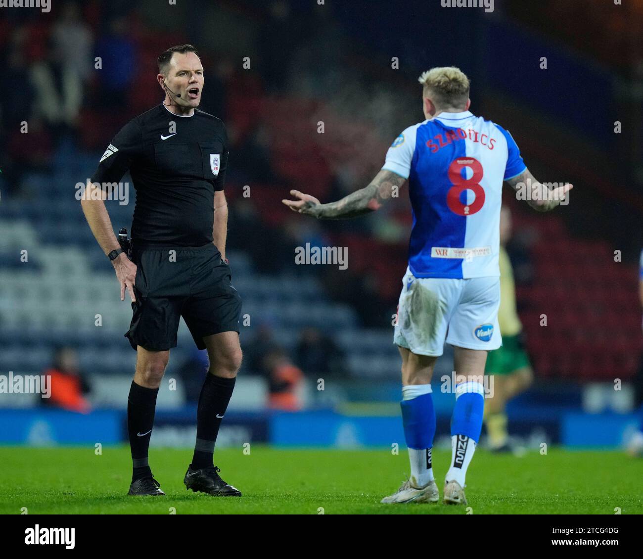 Sammie Szmodics #8 of Blackburn Rovers appeals to Referee James ...