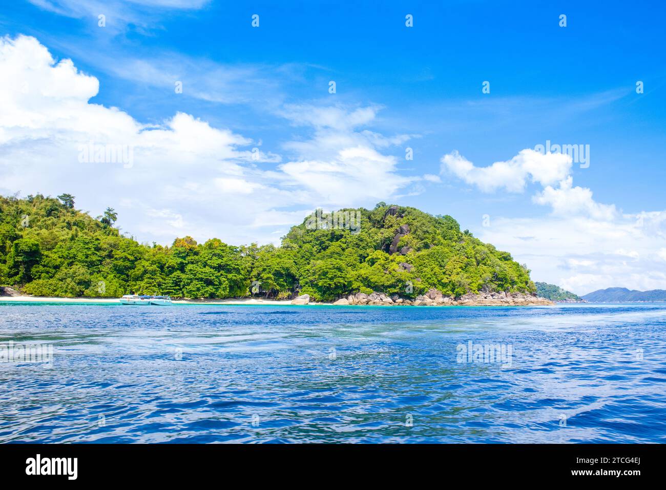 Beautiful panoramic tropical landscape of the Similan Islands in ...