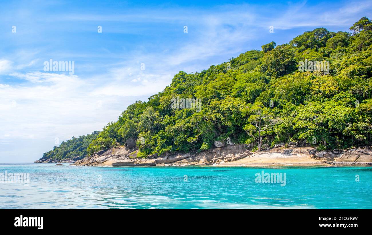 Beautiful panoramic tropical landscape of the Similan Islands in ...