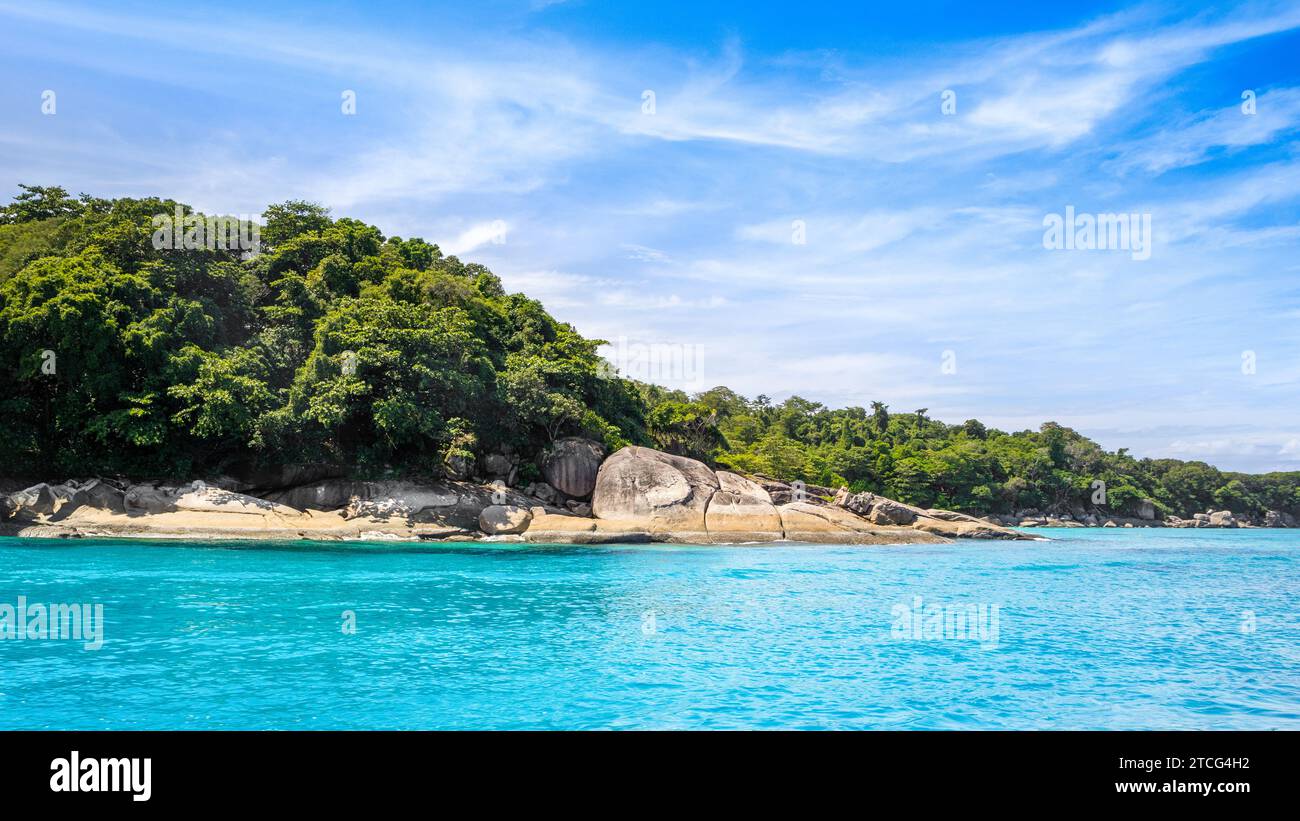 Beautiful panoramic tropical landscape of the Similan Islands in ...