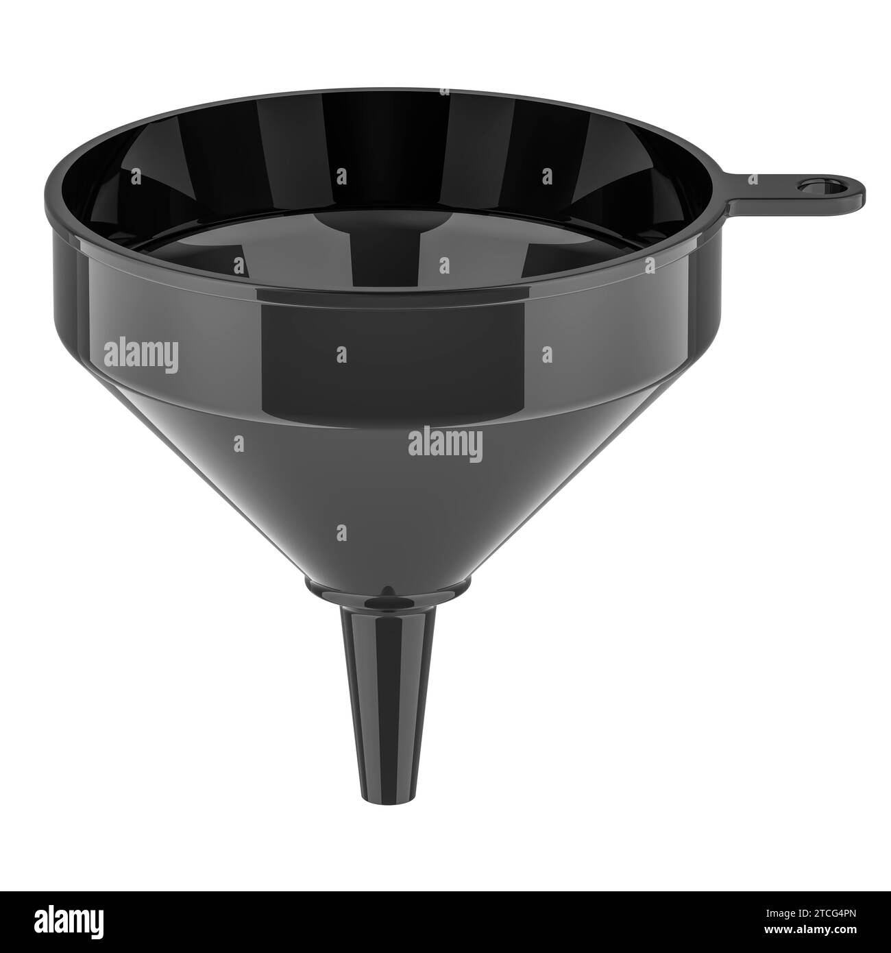 Black Plastic Funnel, 3D rendering isolated on white background Stock ...