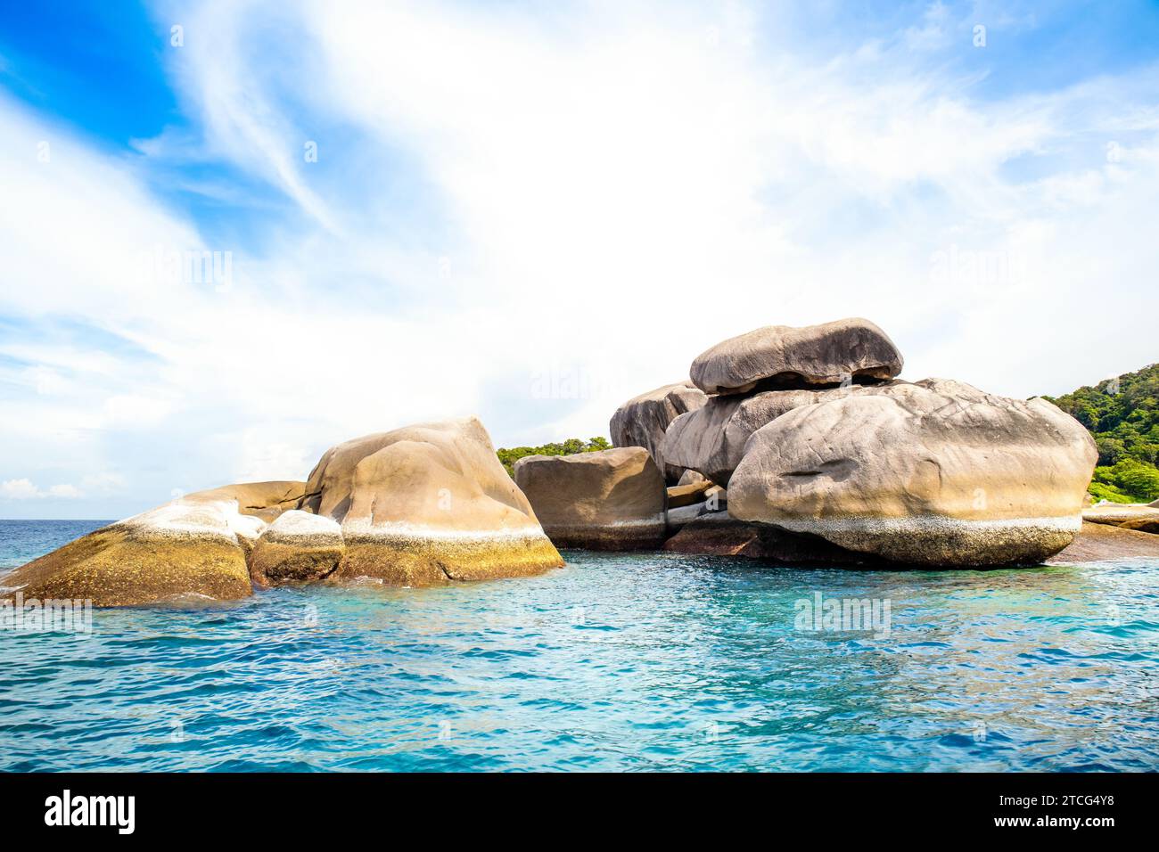 Beautiful landscape of the rocky beach on the Similan Islands in ...
