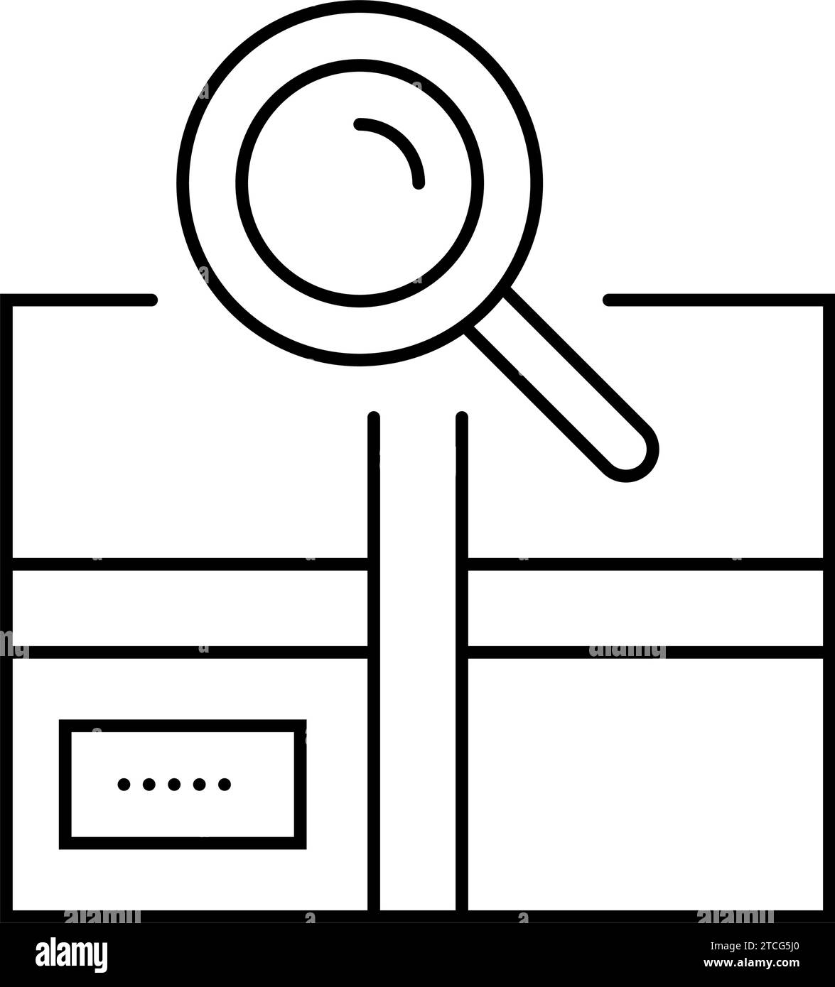 package search magnifying glass line icon vector illustration Stock ...