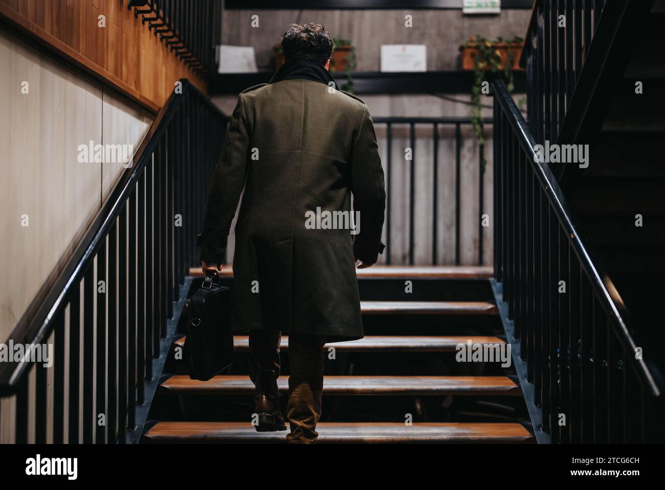 Employee waiting bus after work hi-res stock photography and images - Alamy