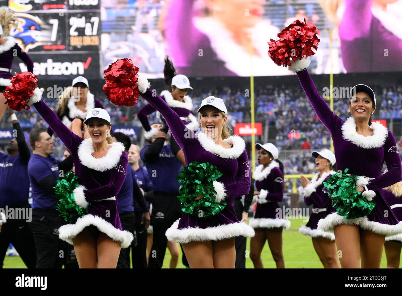 The Baltimore Ravens cheerleaders perform during the first half of an ...