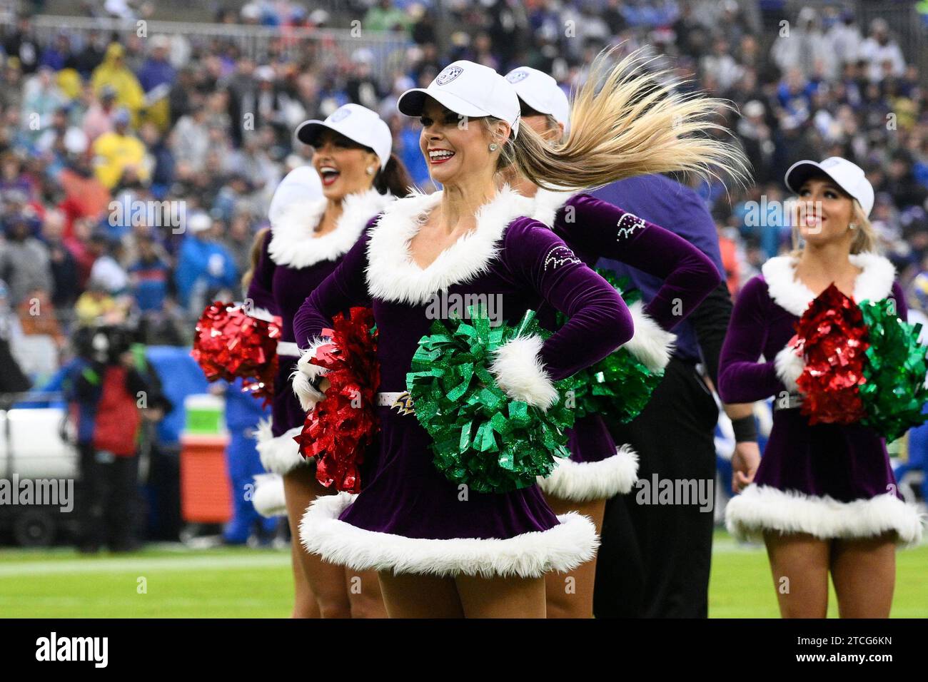 The Baltimore Ravens cheerleaders perform during the first half of an ...