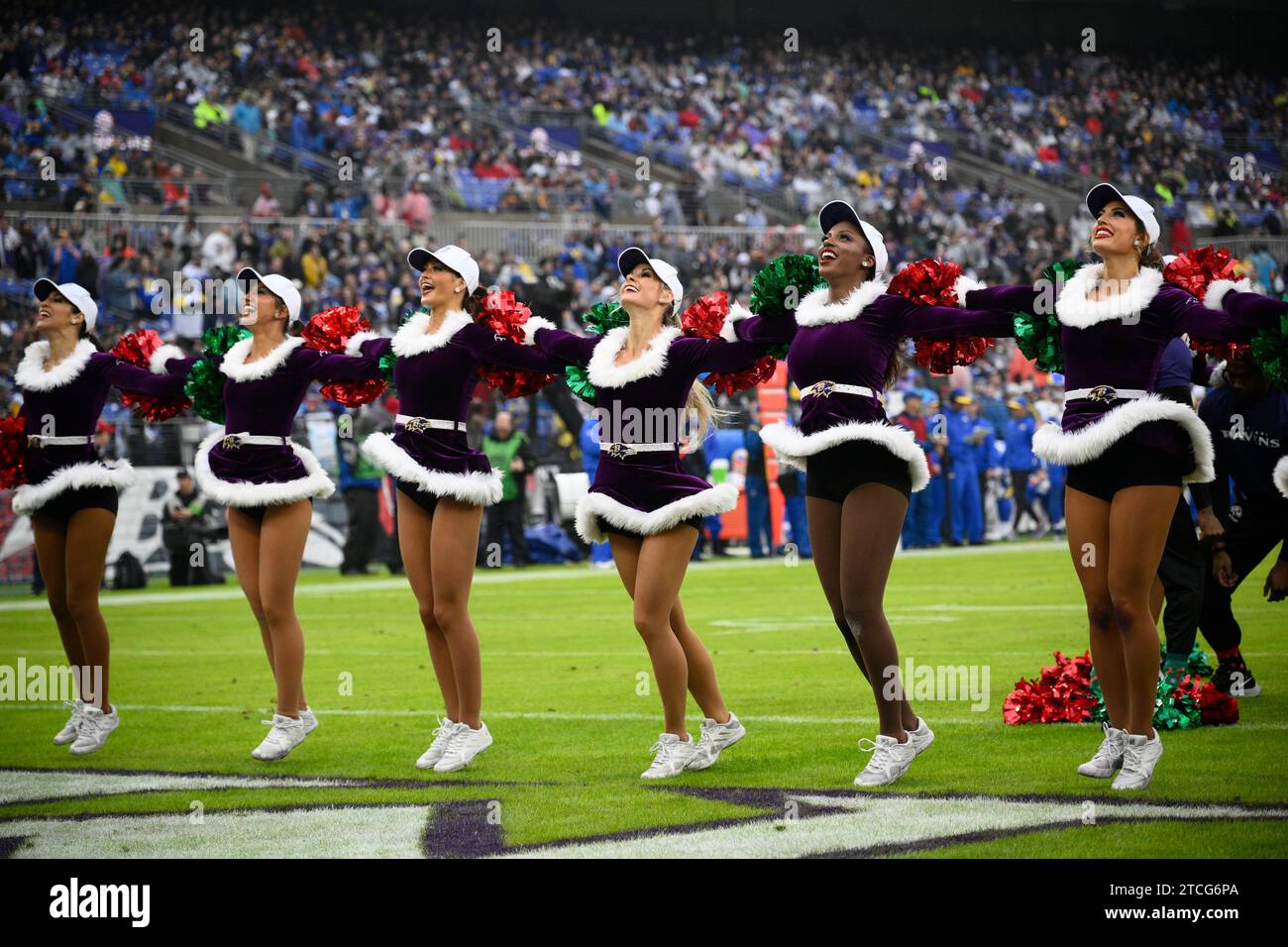 The Baltimore Ravens cheerleaders perform during the first half of an ...