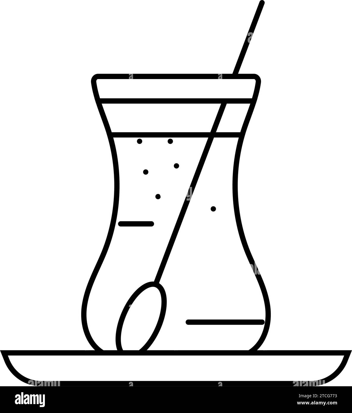 tea tea turkish cuisine line icon vector illustration Stock Vector ...