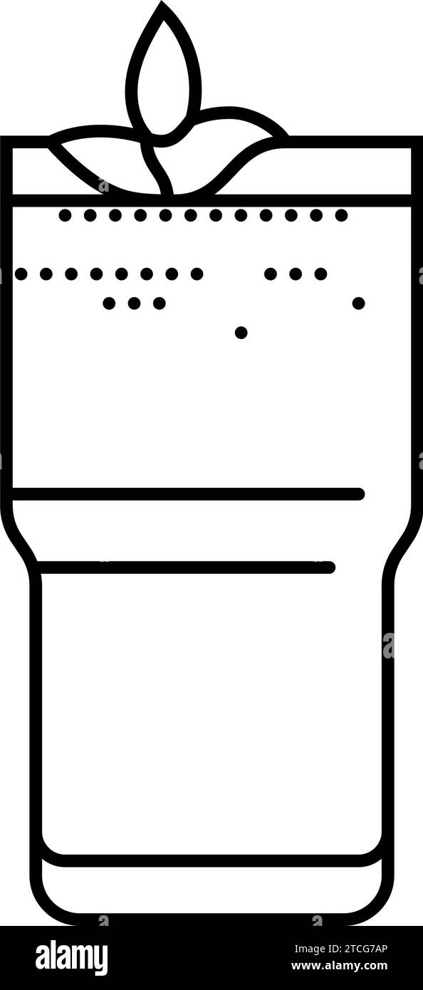 ayran turkish cuisine line icon vector illustration Stock Vector Image ...