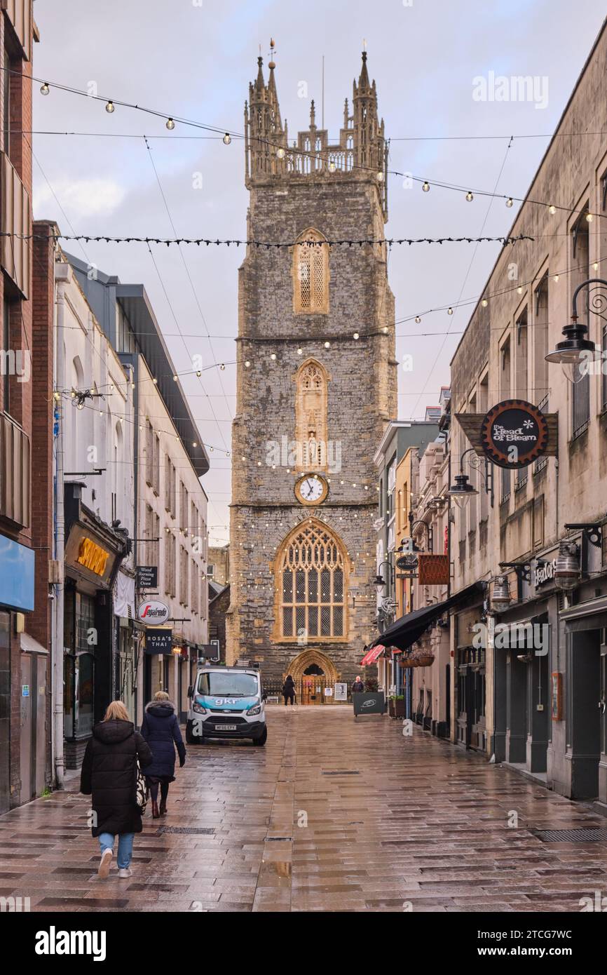 Cardiff, South Glamorgan, Wales, Europe - November 13, 2023: St John the Baptist Church is a ...