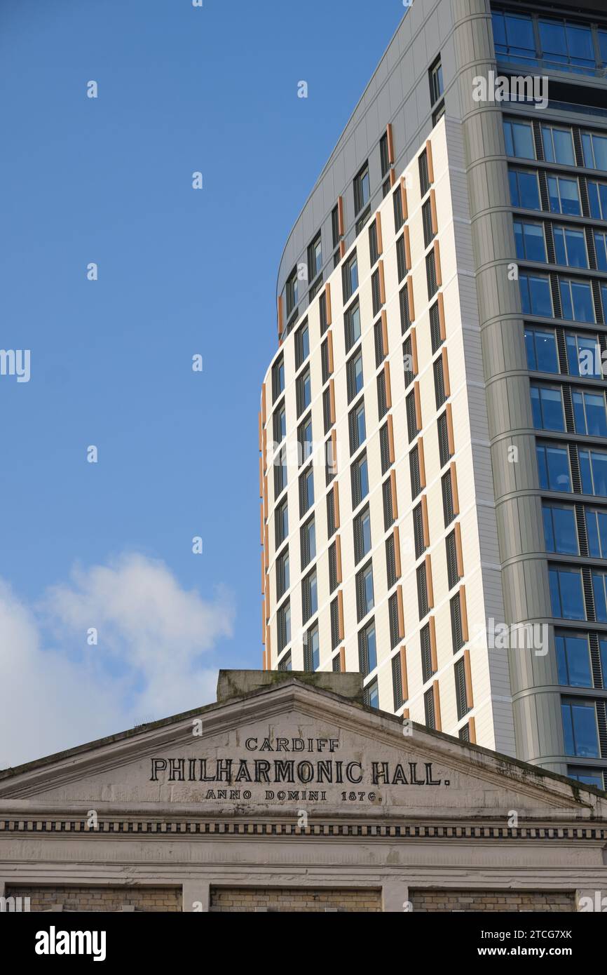 Cardiff, South Glamorgan, Wales, Europe - November 13, 2023: Facade of teh former Cardiff ...