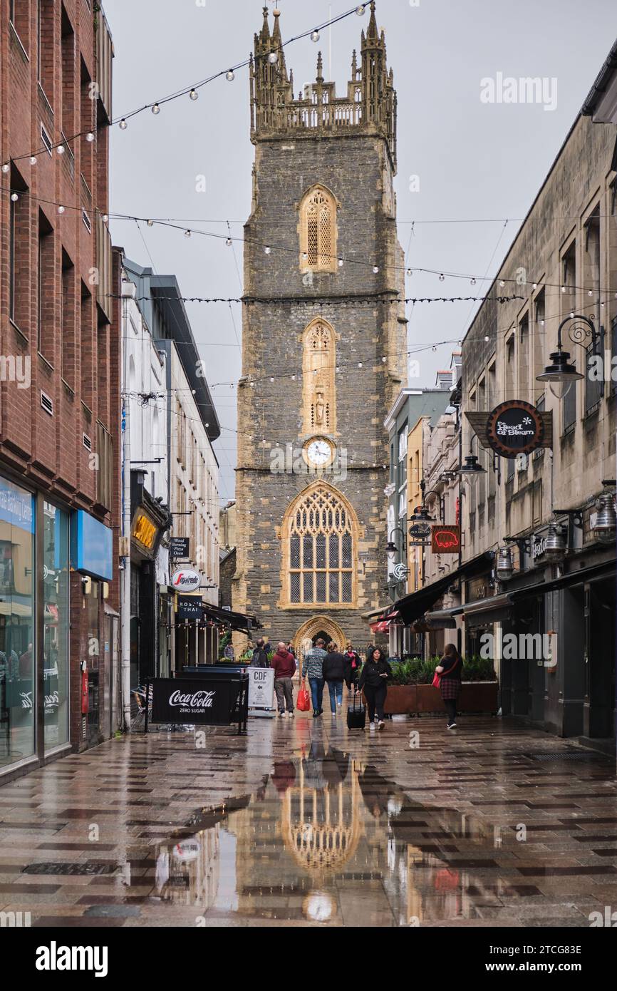 Cardiff, South Glamorgan, Wales, Europe - November 14, 2023: St John the Baptist Church is a ...