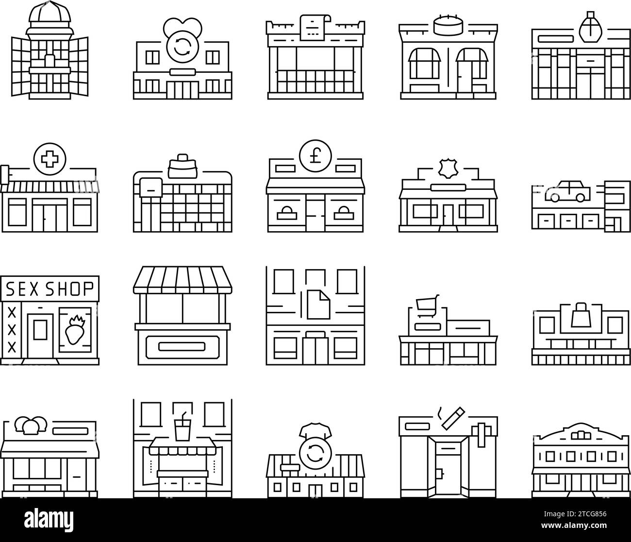 shop store market sale icons set vector Stock Vector Image & Art - Alamy