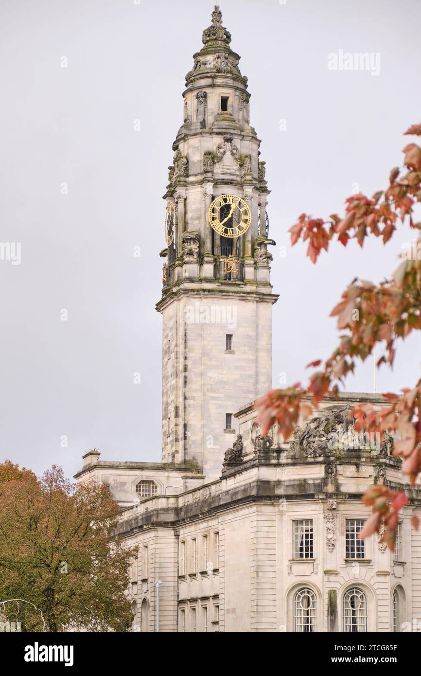 Cardiff, South Glamorgan, Wales, Europe - November 14, 2023: Civic centre city hall municipal ...