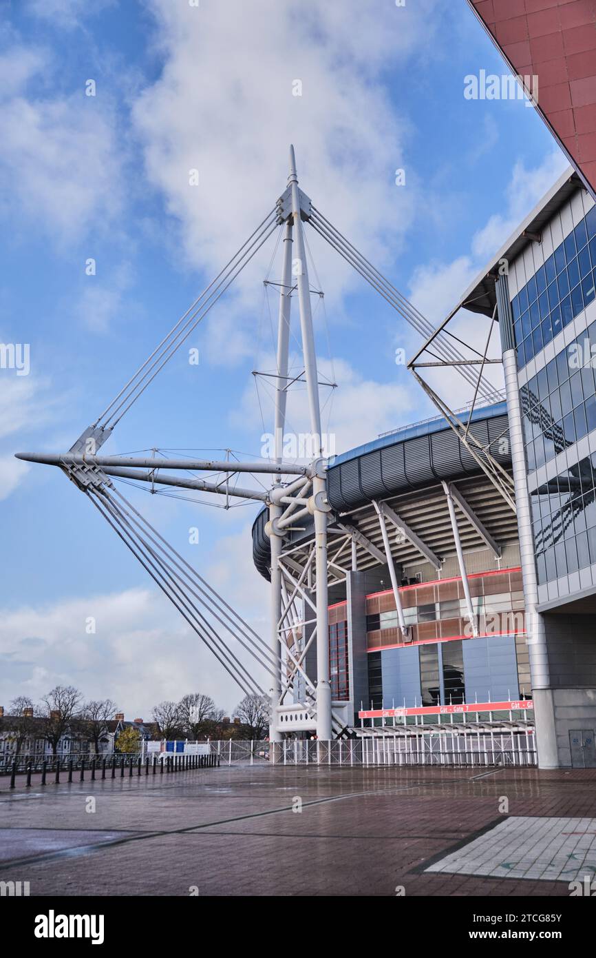 Cardiff, South Glamorgan, Wales, Europe - November 14, 2023: Exterior of the Principality ...