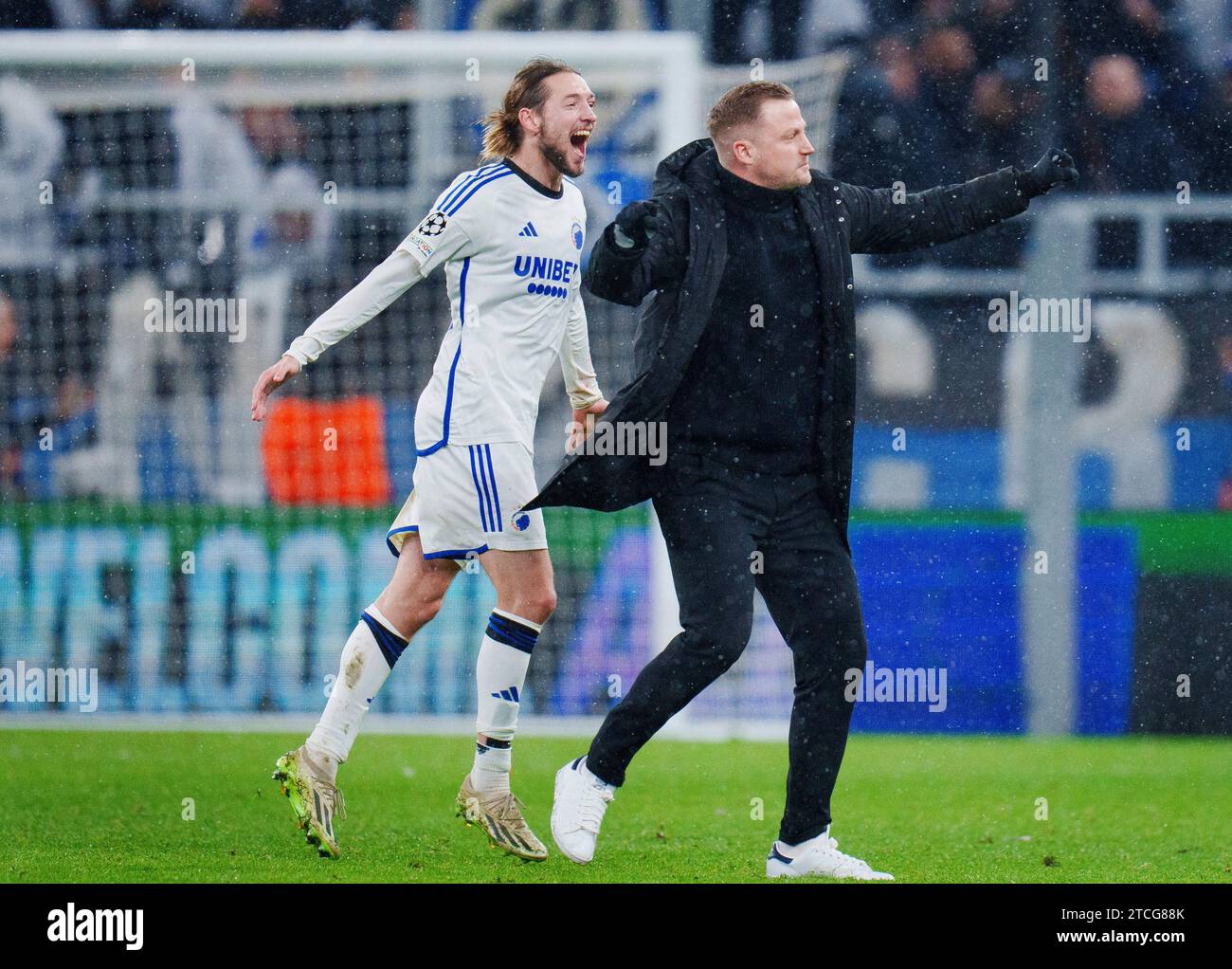 FCK's head coach Jacob Neestrup and Rasmus Falk after the Champions ...