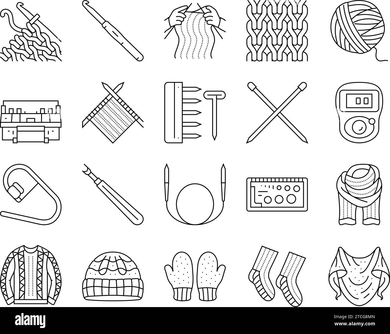 Hand knit item Black and White Stock Photos & Images - Alamy