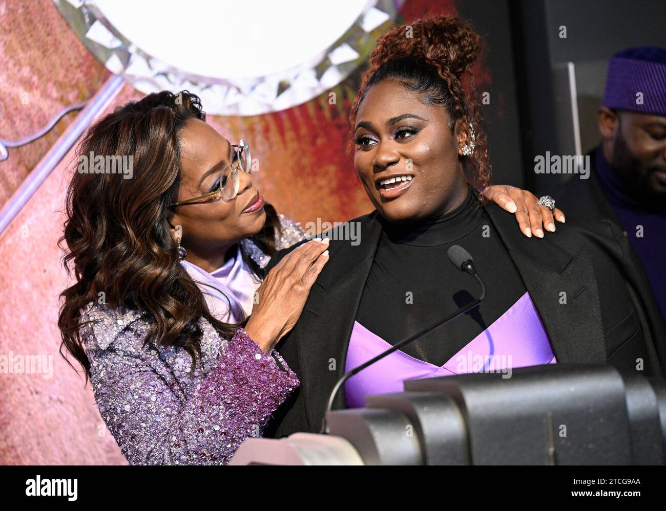 Producer Oprah Winfrey, left, and actor Danielle Brooks from "The Color ...