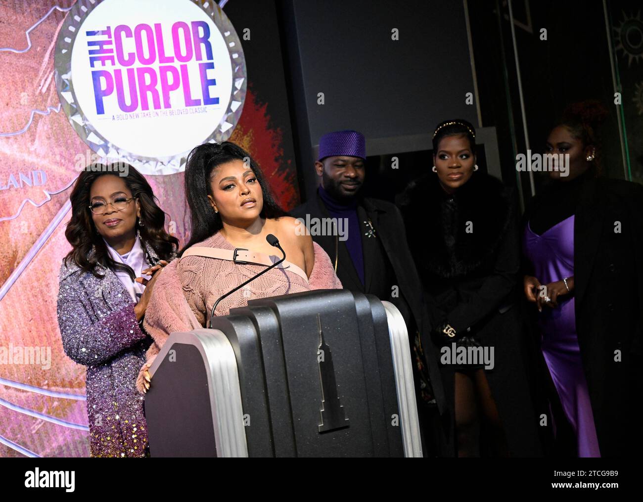 Producer Oprah Winfrey, left, and actor Taraji P. Henson from "The ...