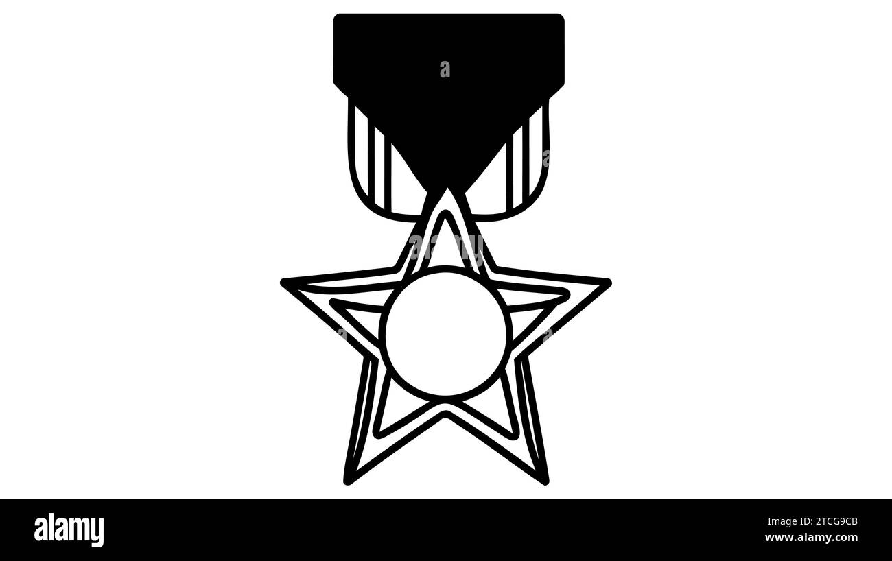 Award star badge continuous line art drawing. Vector illustration ...
