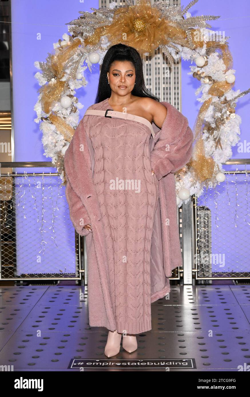 Taraji P. Henson from "The Color Purple" participates in the ceremonial ...