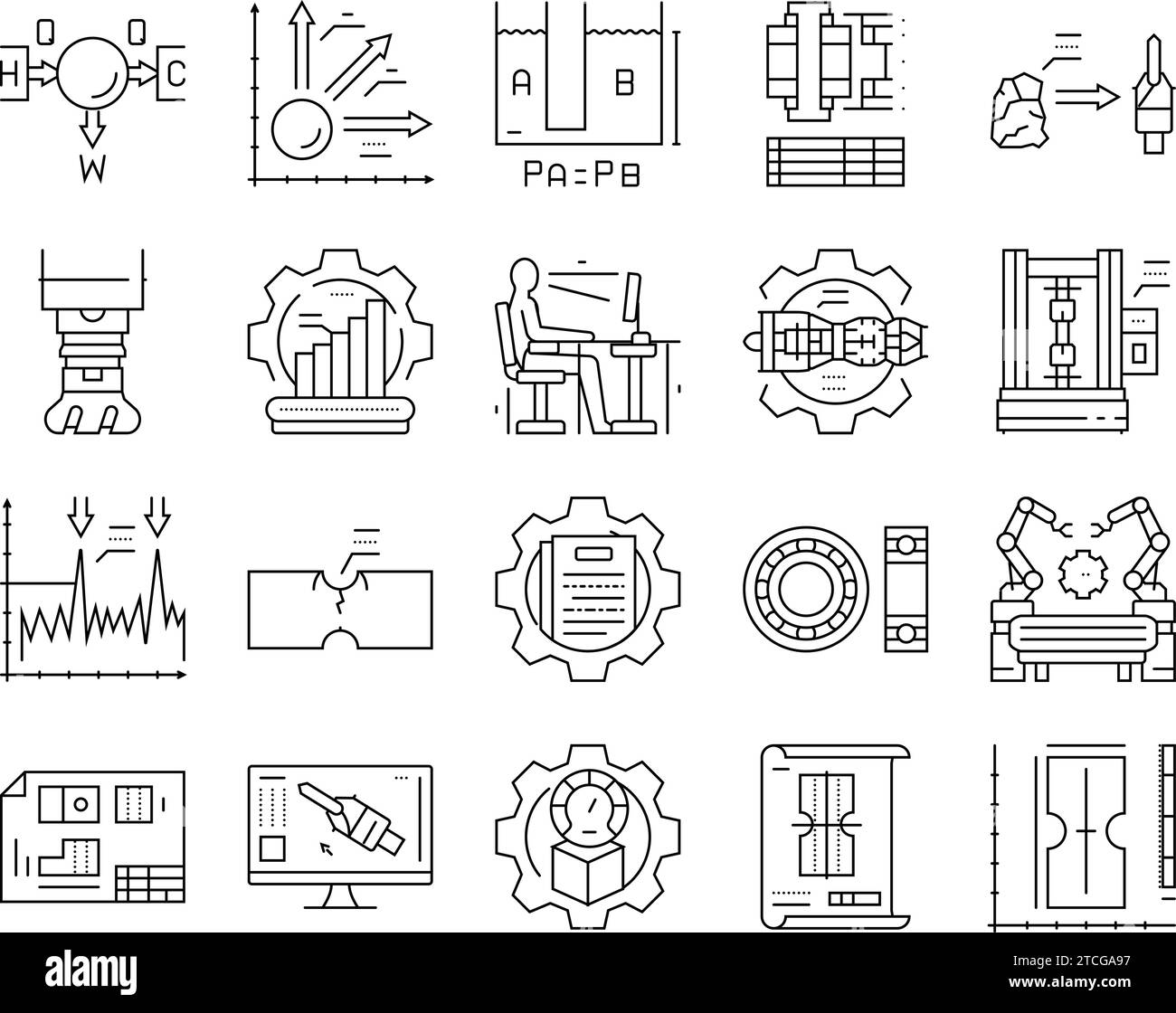 Young female engineer production factory Stock Vector Images - Alamy