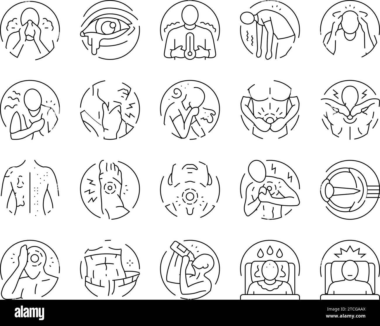 disease health heart icons set vector Stock Vector Image & Art - Alamy