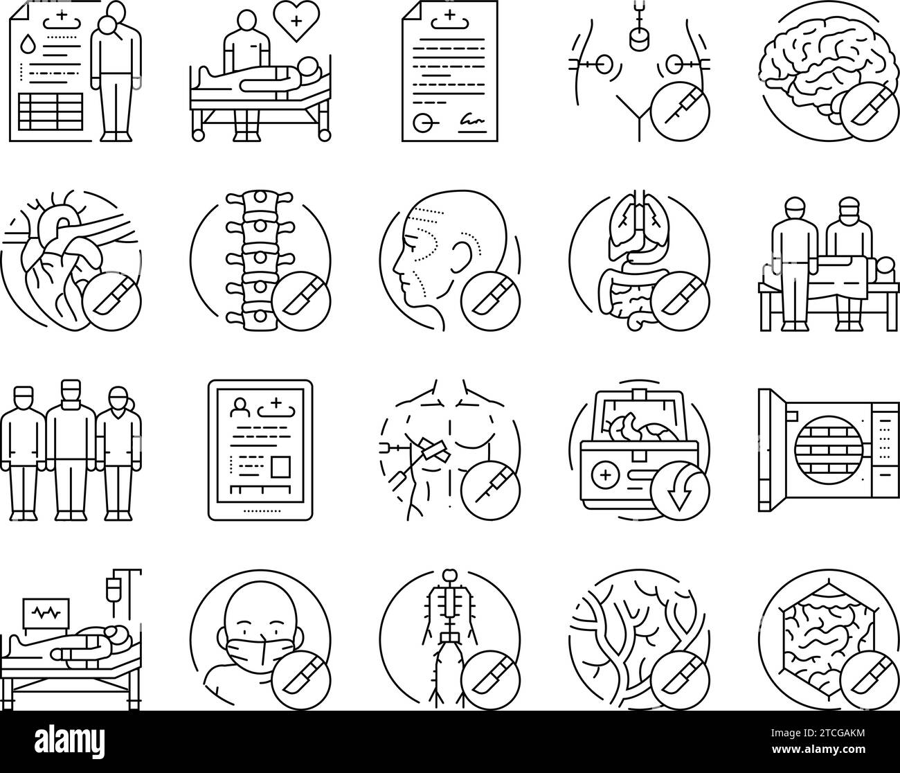 surgeon doctor hospital icons set vector Stock Vector Image & Art - Alamy