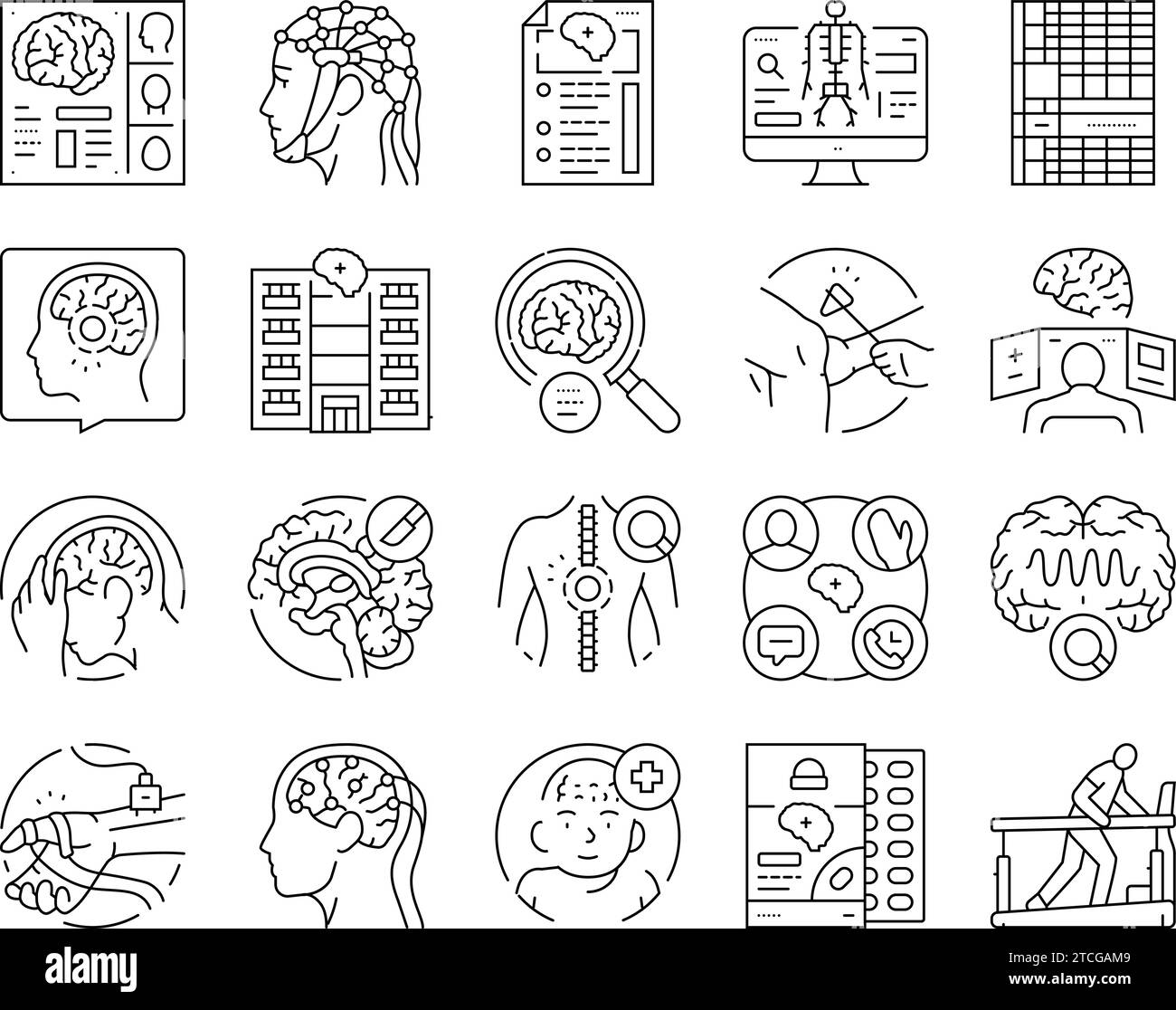brain neurologist doctor icons set vector Stock Vector Image & Art - Alamy