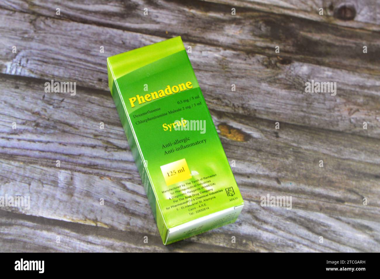 Cairo, Egypt, December 3 2023: Phenadone Syrup, Chlorpheniramine ...